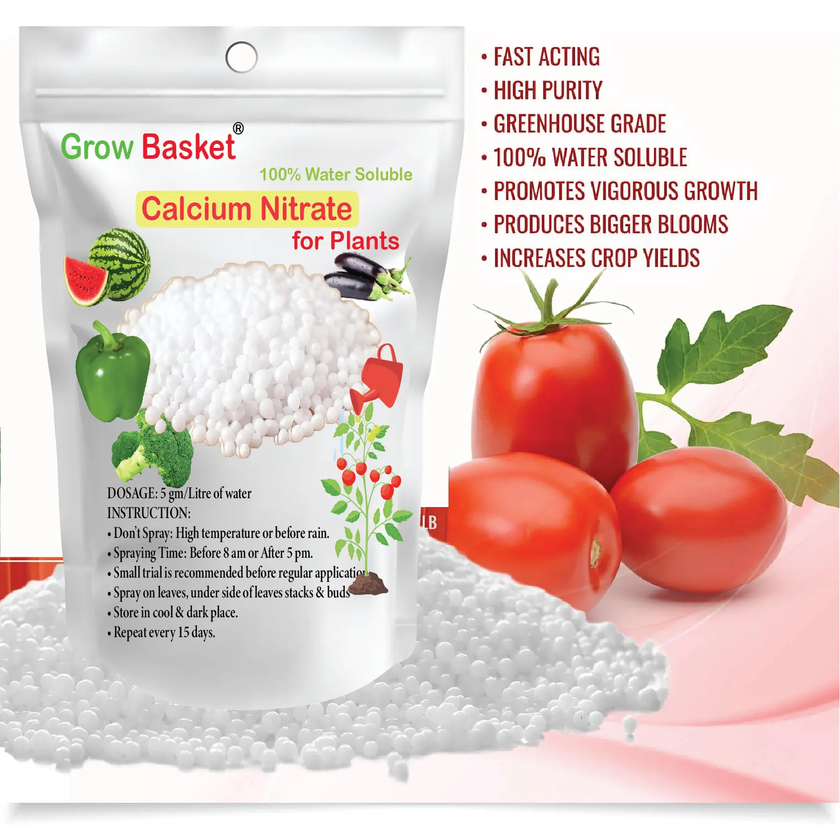 Calcium Nitrate Granules for Gardening – Boost Plant Growth Fast