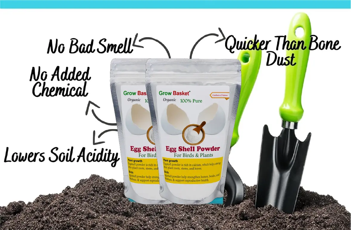 Natural Eggshell Powder for Plants Calcium for Stronger Roots & Growth