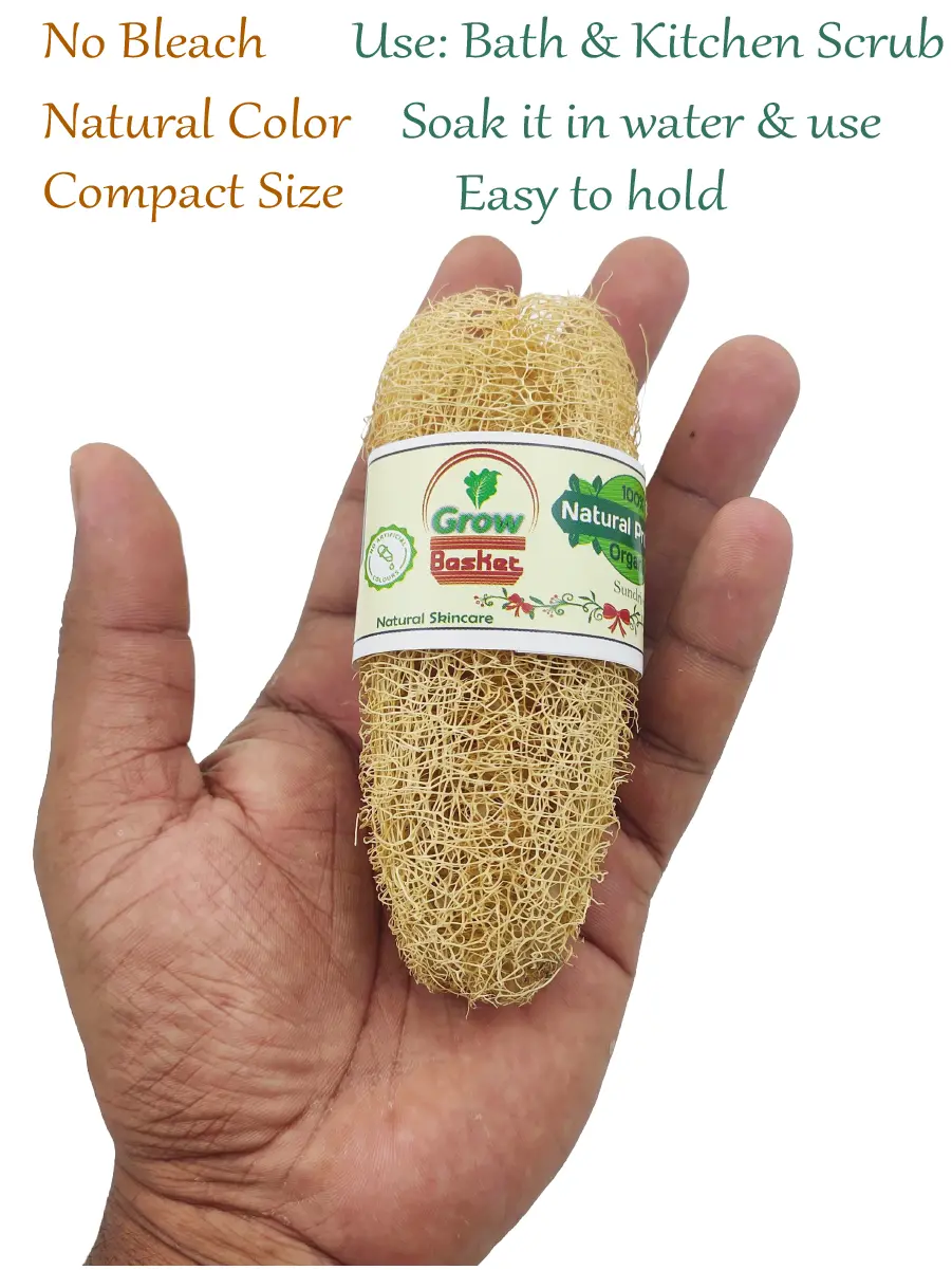 Natural Loofah Sponge for Skin Exfoliation & Deep Body Cleansing